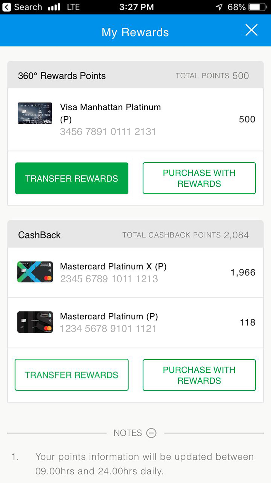 Transfer Rewards – Standard Chartered UAE