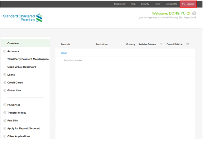 Login & Logout – Online Banking – Bank with Us – Standard Chartered China
