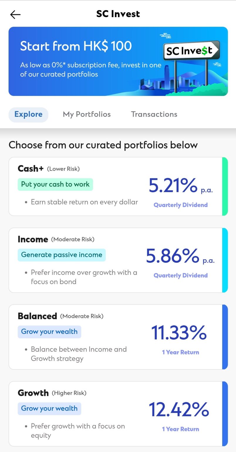 SC Invest – Standard Chartered HK