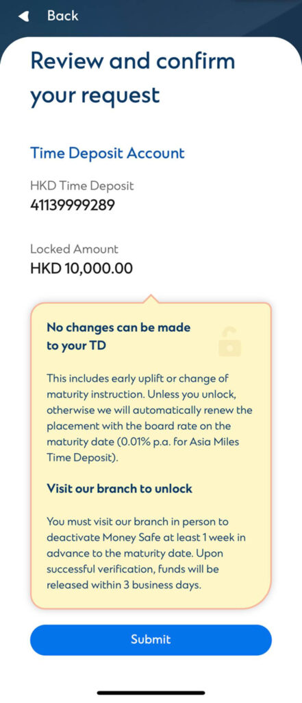 Money Safe – Standard Chartered HK