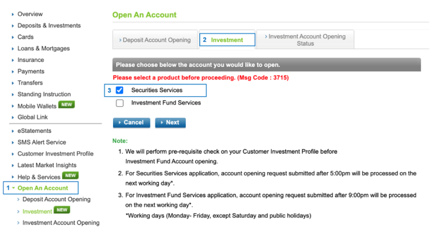 Online Securities Services Account Opening – Standard Chartered HK