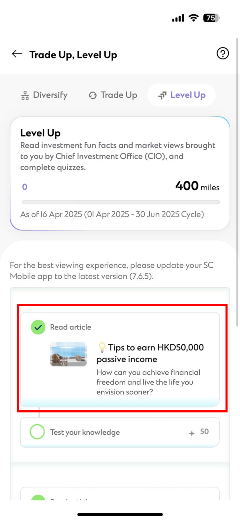 Trade Up Level Up | Tailored Investment Solutions – Standard Chartered HK