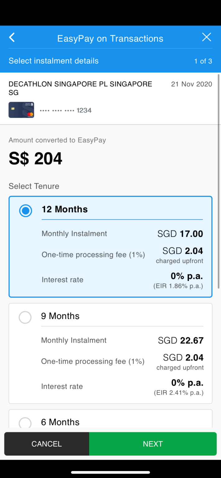 EasyPay - Standard Chartered Singapore