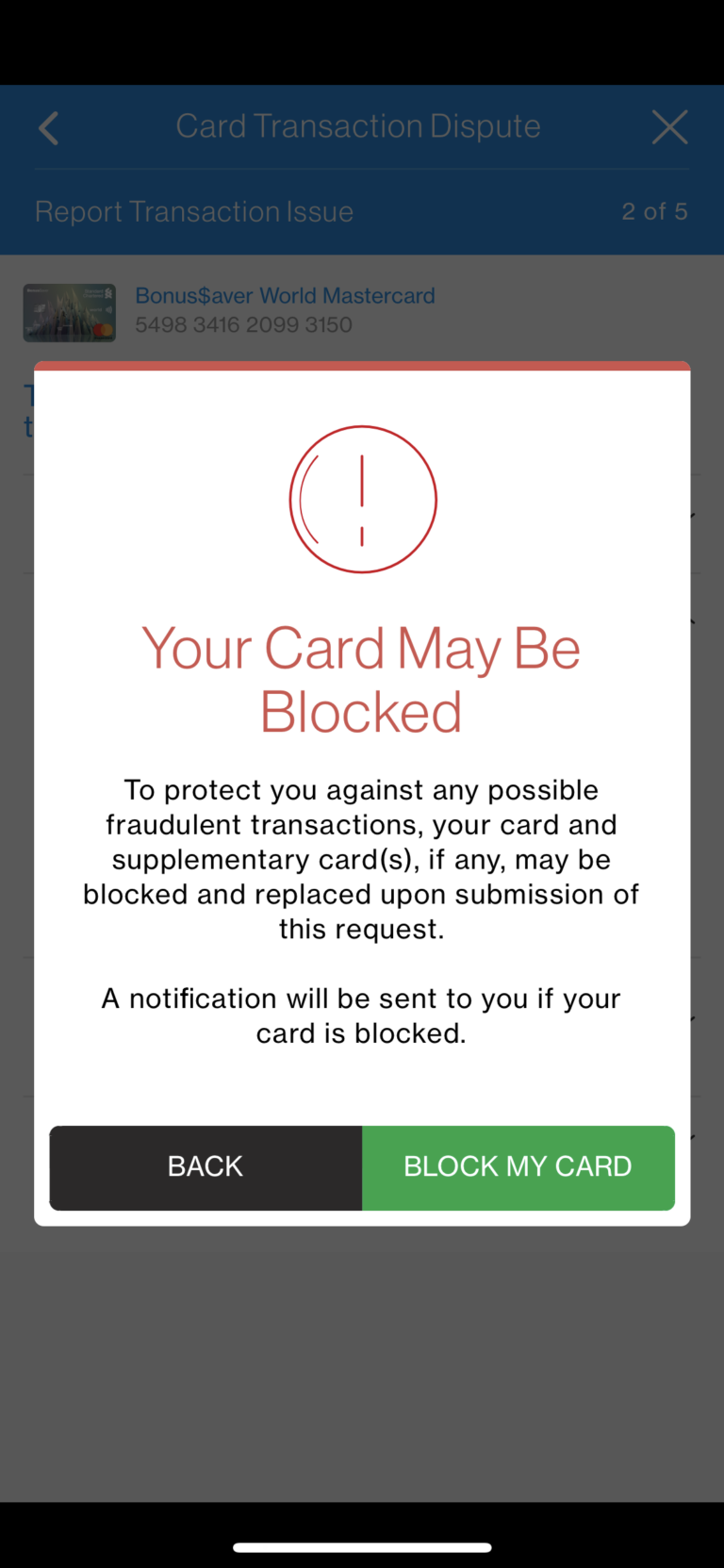 Unauthorized transaction - Standard Chartered Singapore