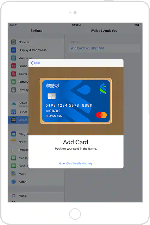 Apple Pay - Standard Chartered Singapore