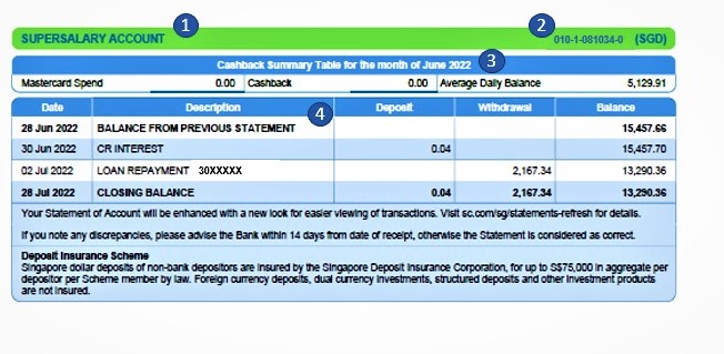Statement Refresh - Standard Chartered Singapore