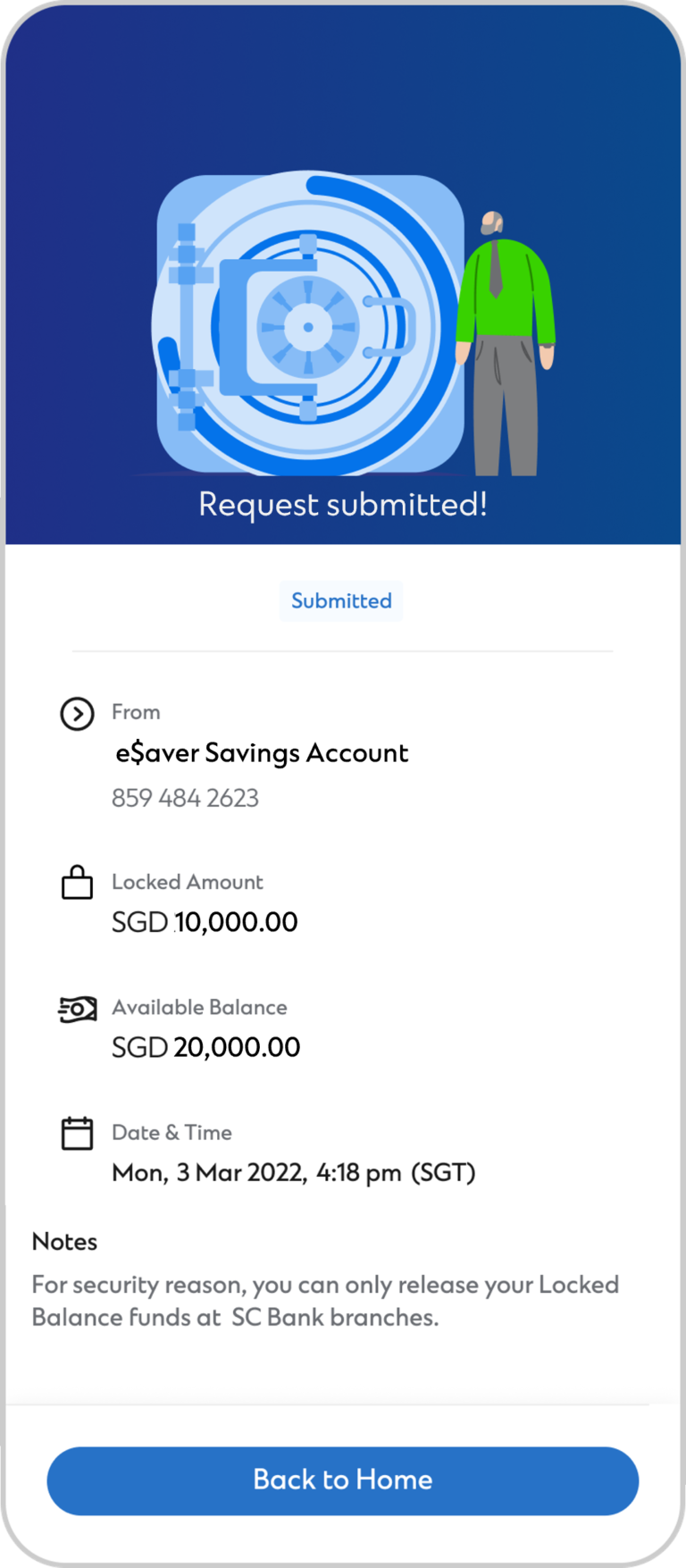 Money Lock - Standard Chartered Singapore