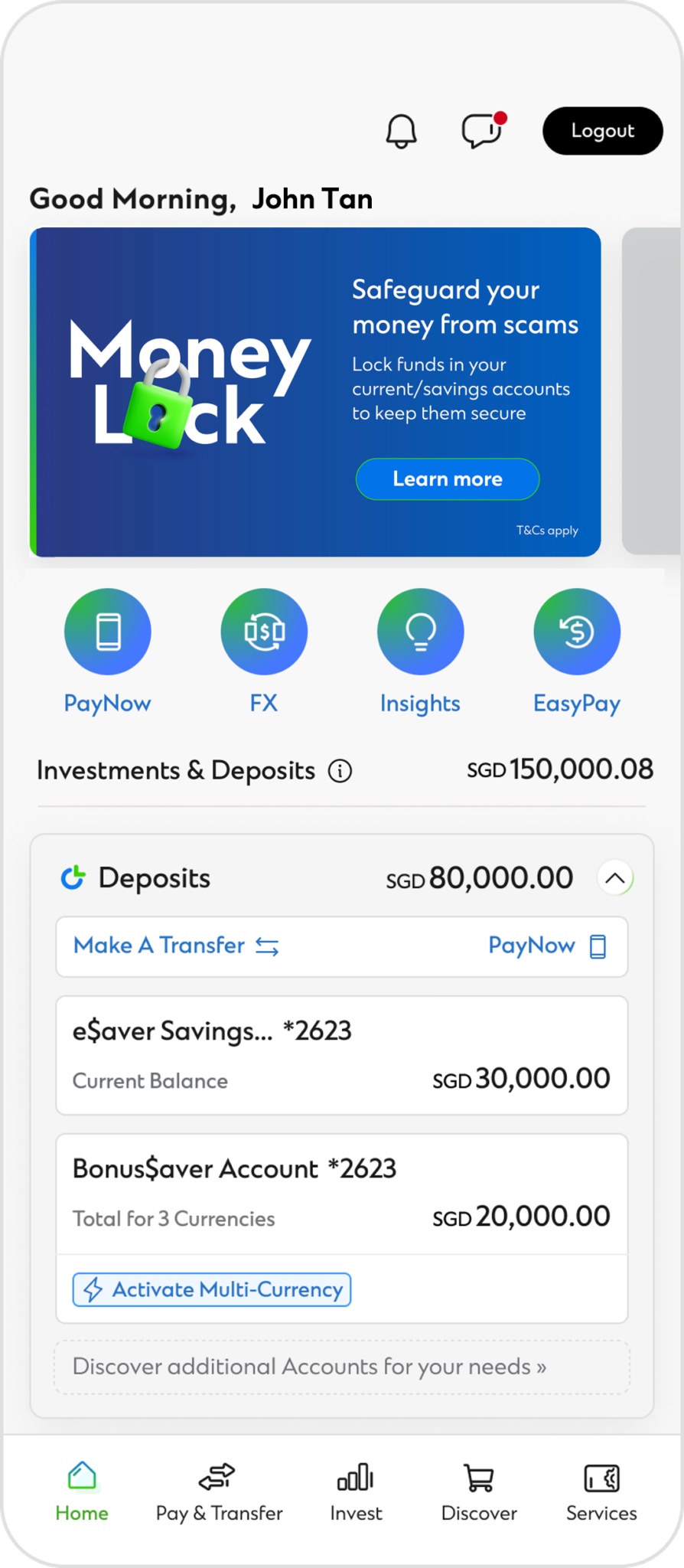 Money Lock - Standard Chartered Singapore