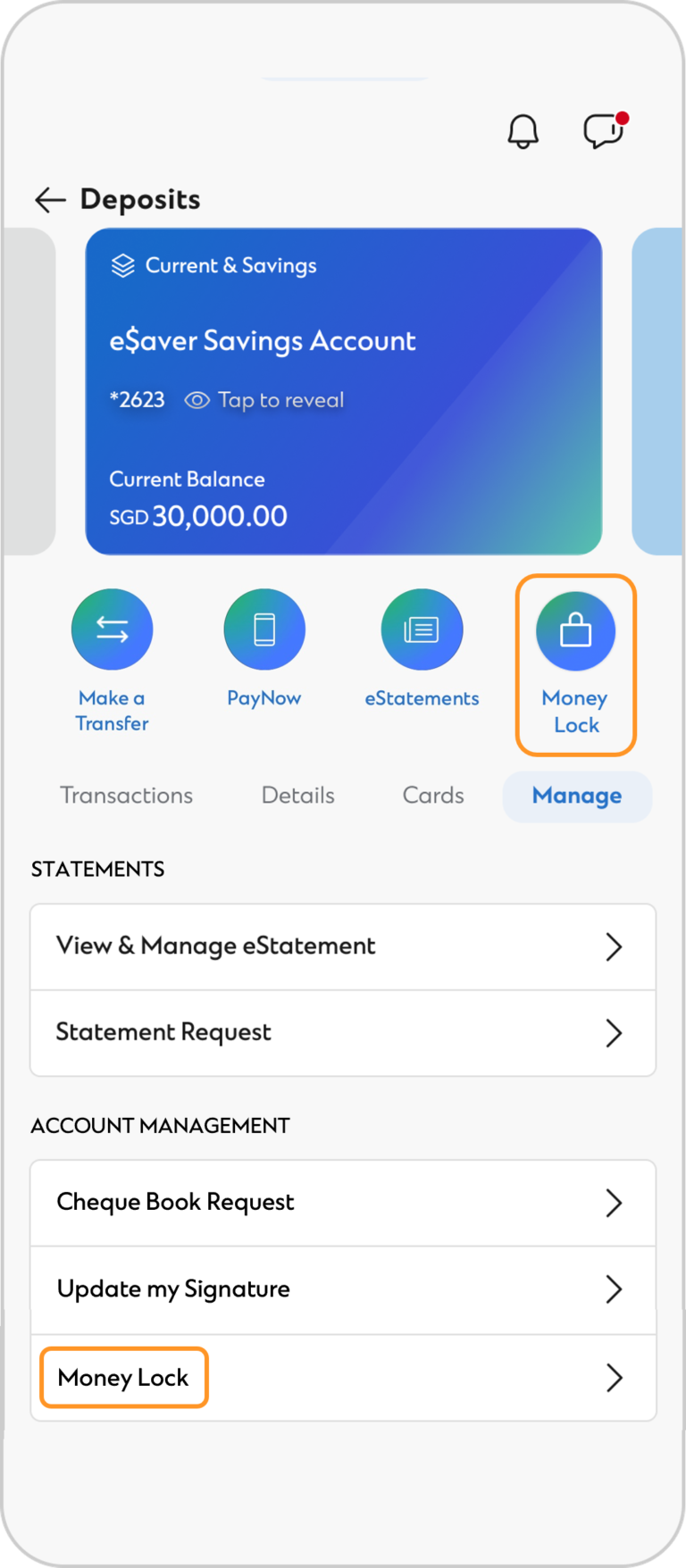 Money Lock - Standard Chartered Singapore