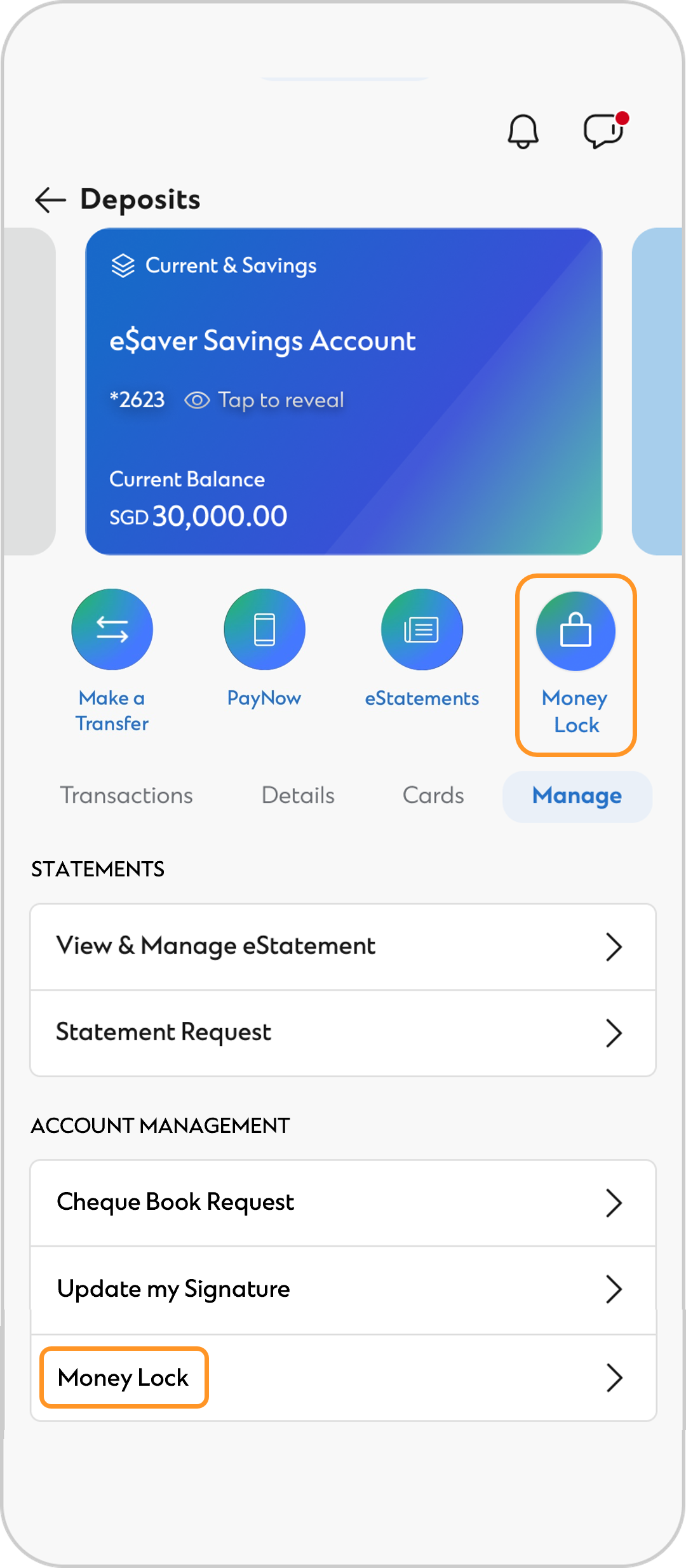 Money Lock - Standard Chartered Singapore
