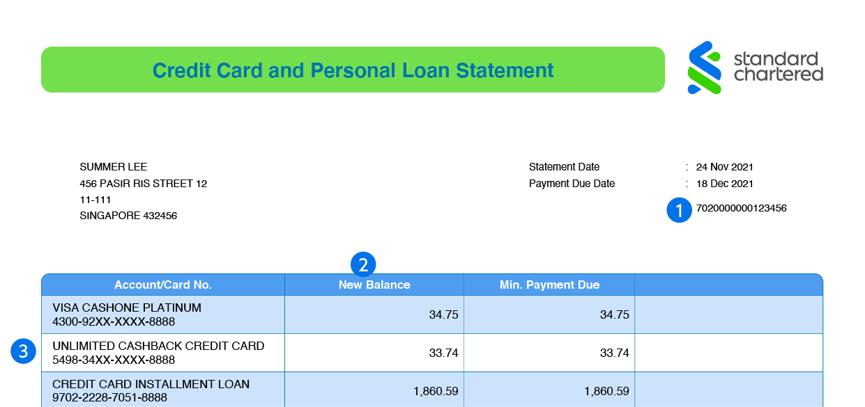 Statement Refresh - Standard Chartered Singapore