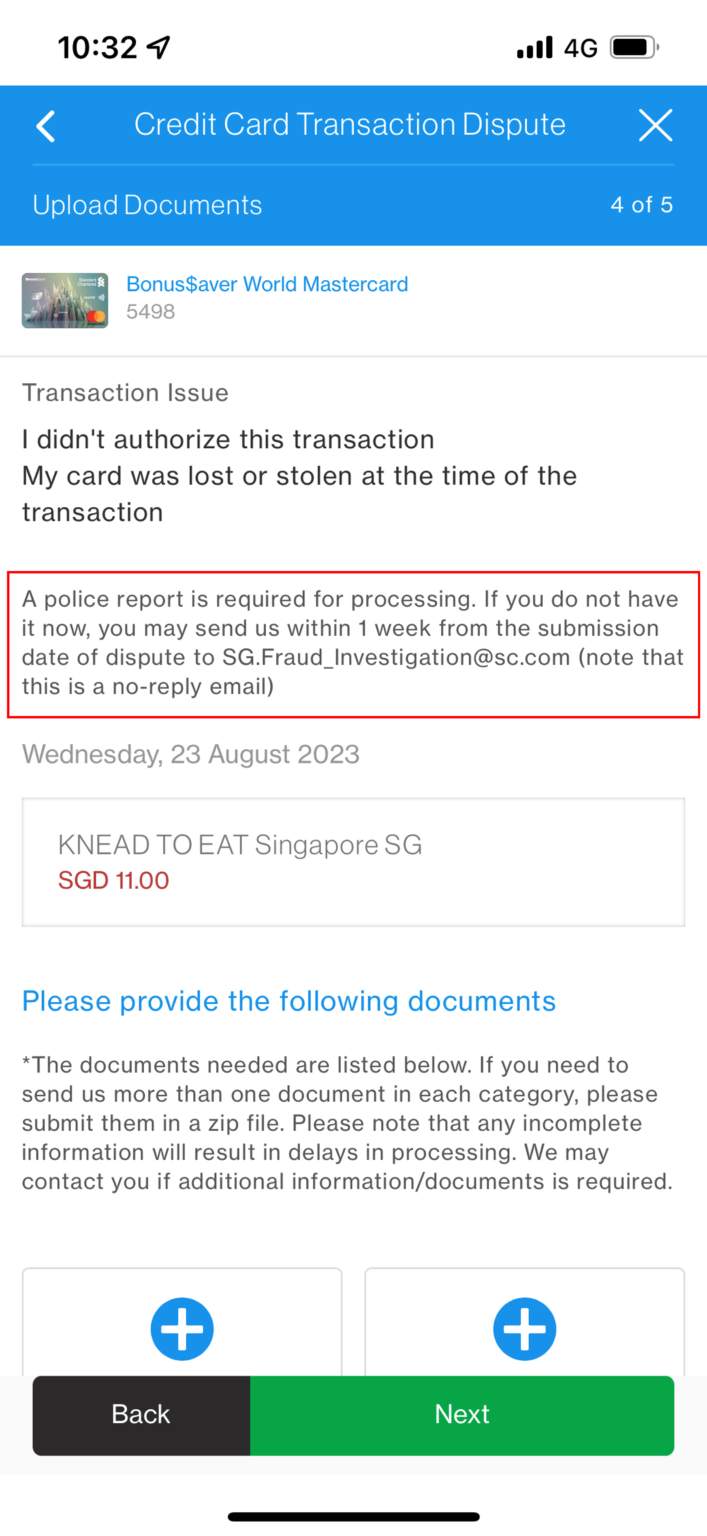 Unauthorized transaction - Standard Chartered Singapore