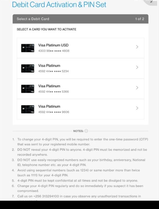 Activate your New ATM/Debit card & Set PIN – Standard Chartered Uganda