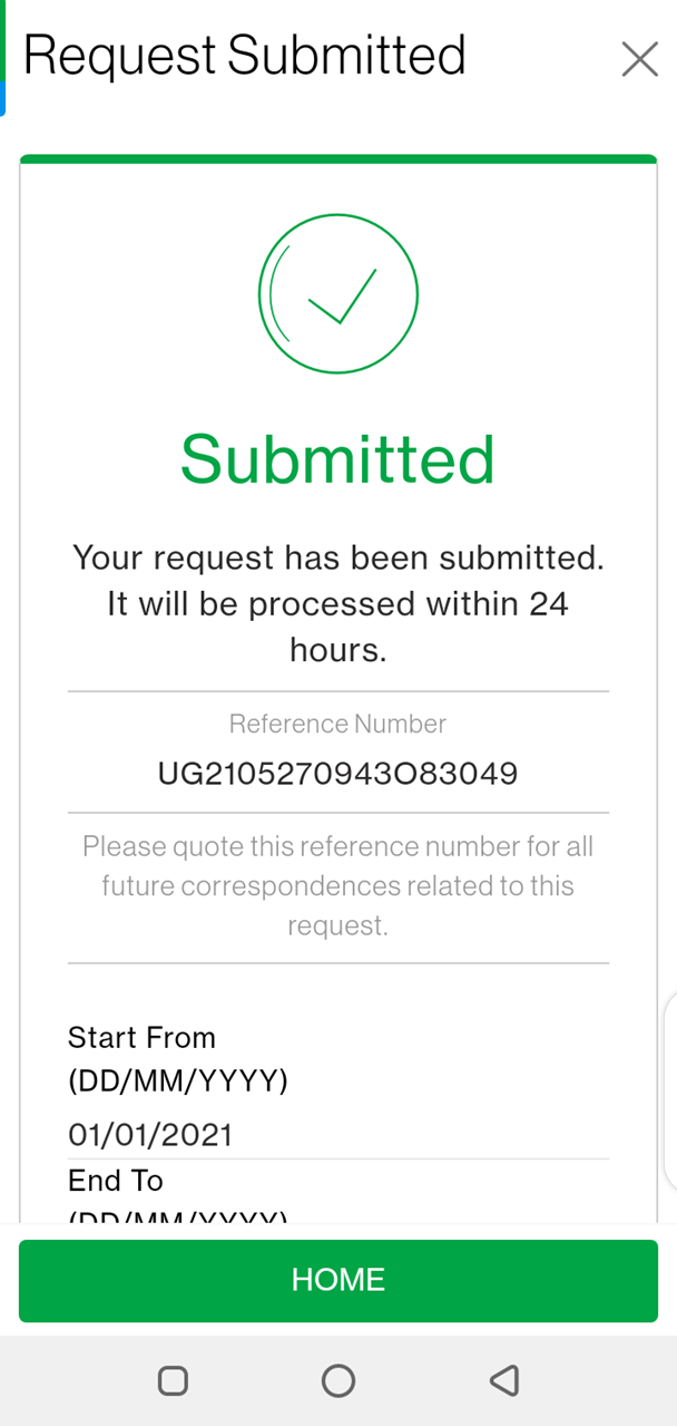 Bank Statement Request – Standard Chartered Uganda