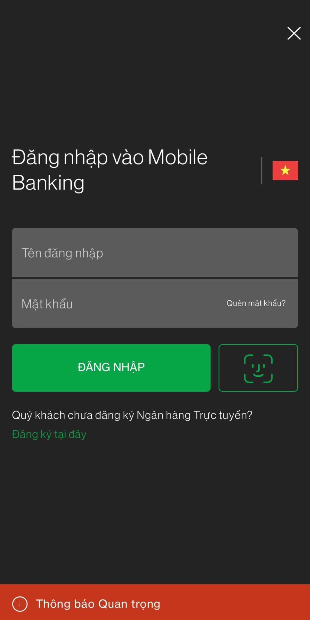 Biometric login – Standard Chartered Việt Nam